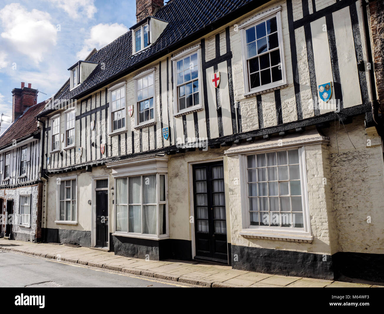 Pretty Tudor, Jacobean and Georgian buildings High Street of the North ...