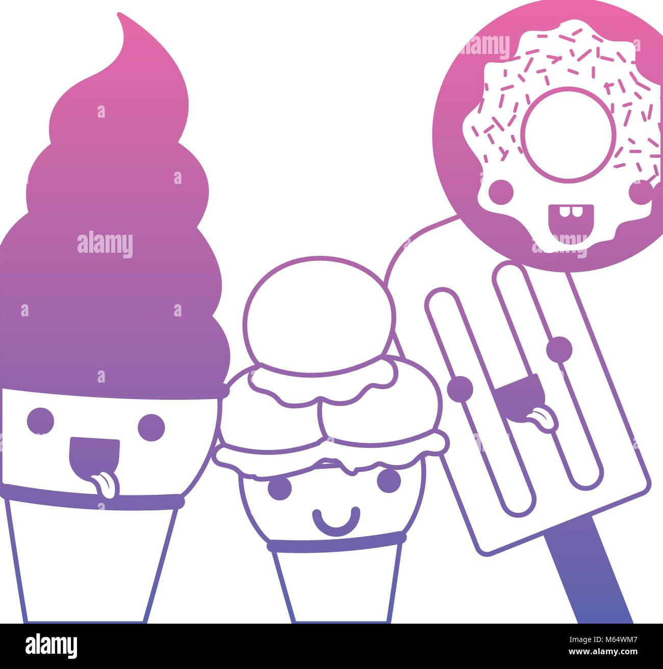 Cute bakery characters donut hi-res stock photography and images - Alamy