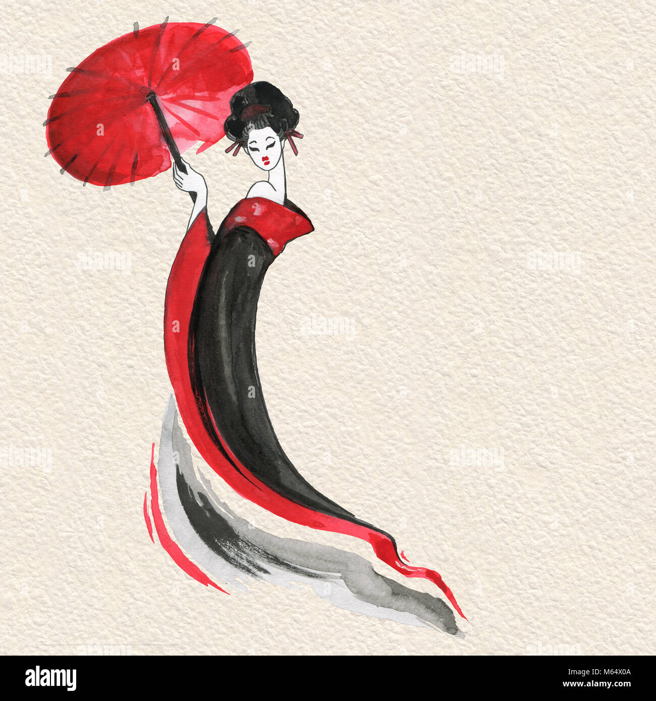 Geisha. Woman in traditional clothing. Japanese style Stock Photo - Alamy
