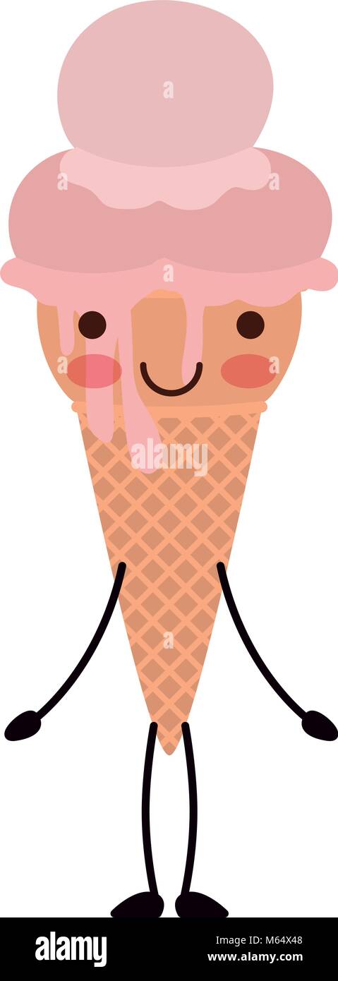 delicious ice cream kawaii character Stock Vector Image & Art - Alamy