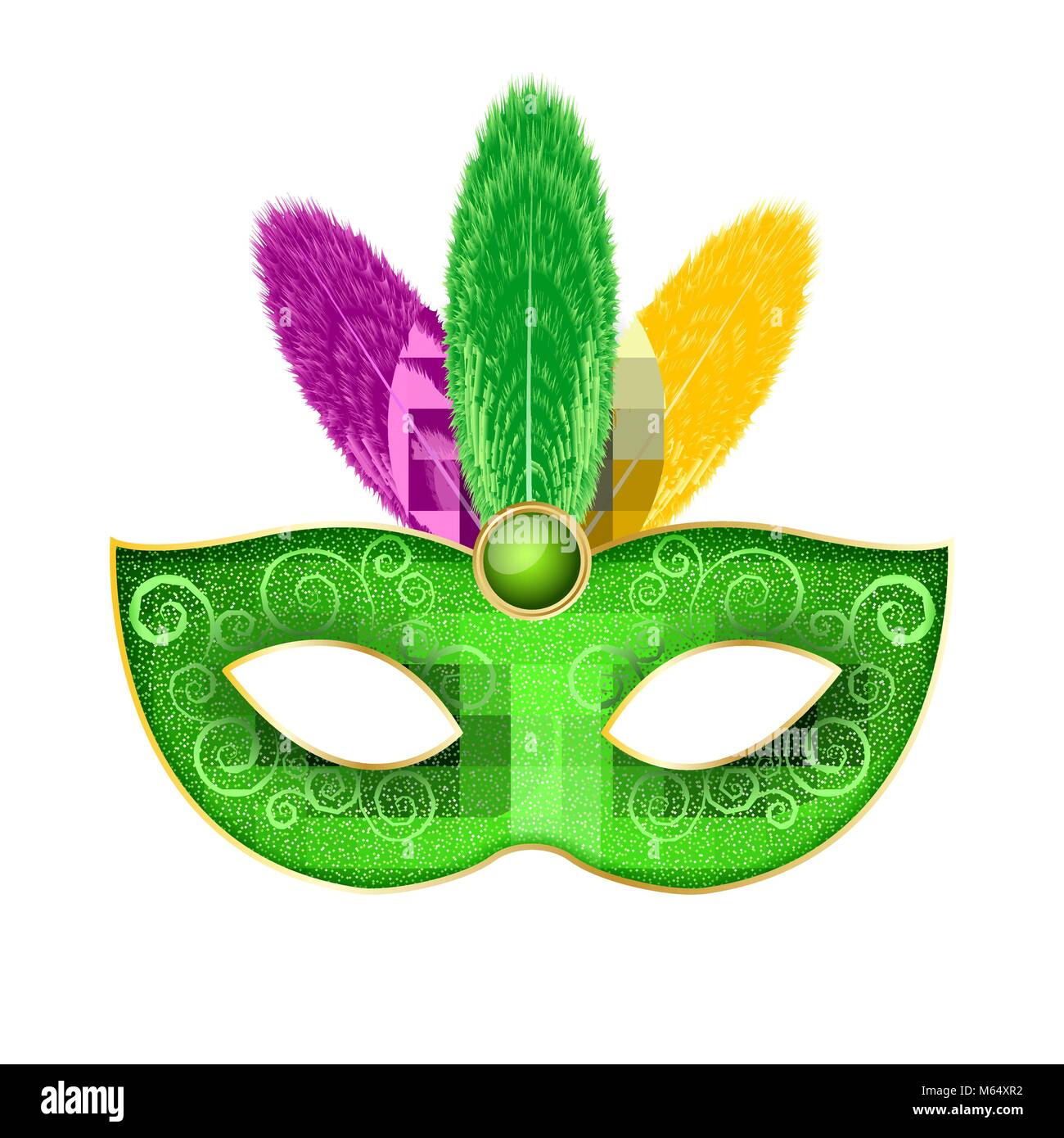 Mask for Mardi Gras carnival. Luxurious mask with a pattern and ...
