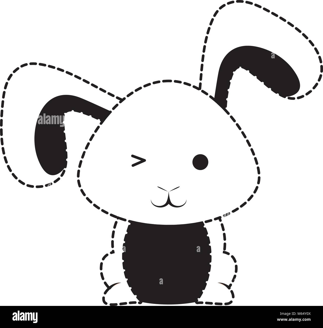 Cute rabbit icon Stock Vector Image & Art - Alamy