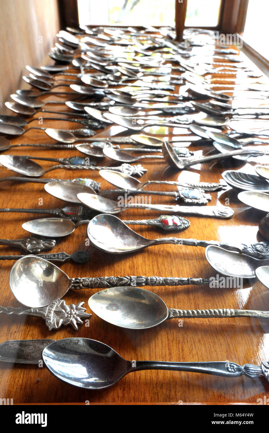 Many of old cutlery on the table Stock Photo - Alamy