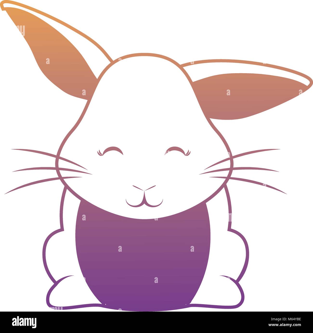 Cute rabbit icon Stock Vector Image & Art - Alamy