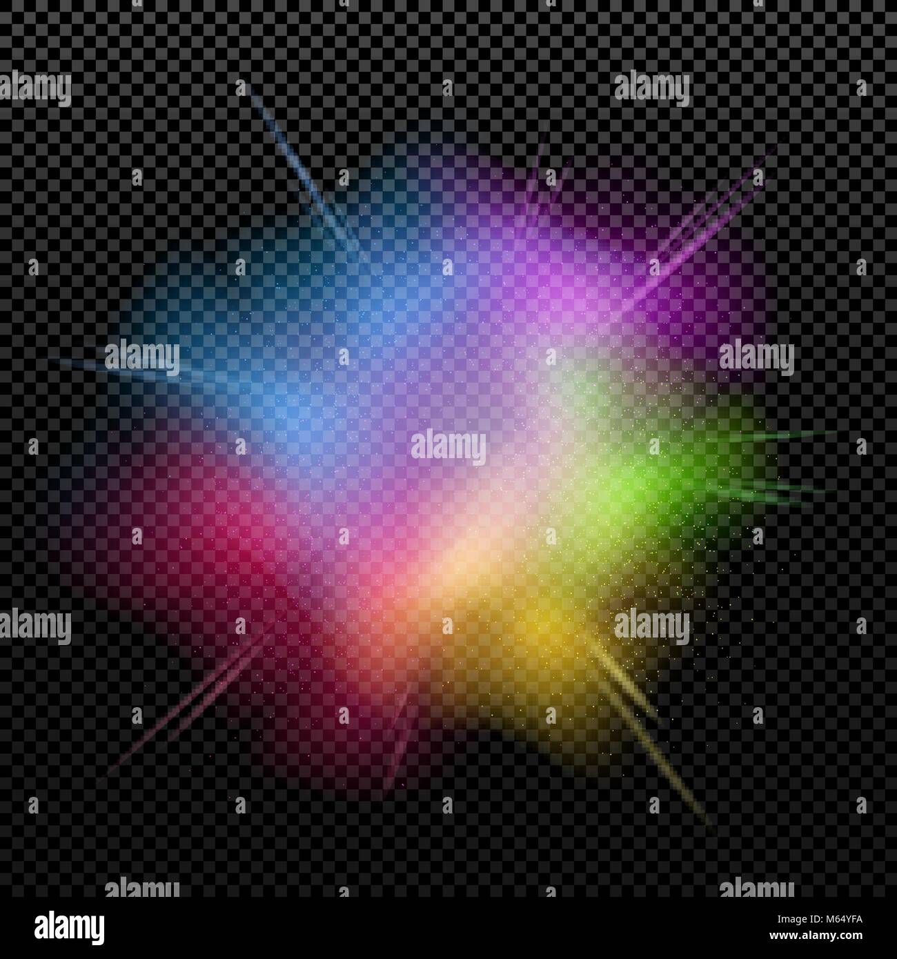 Explosion of colors is isolated on a transparent background. Multicolor ...