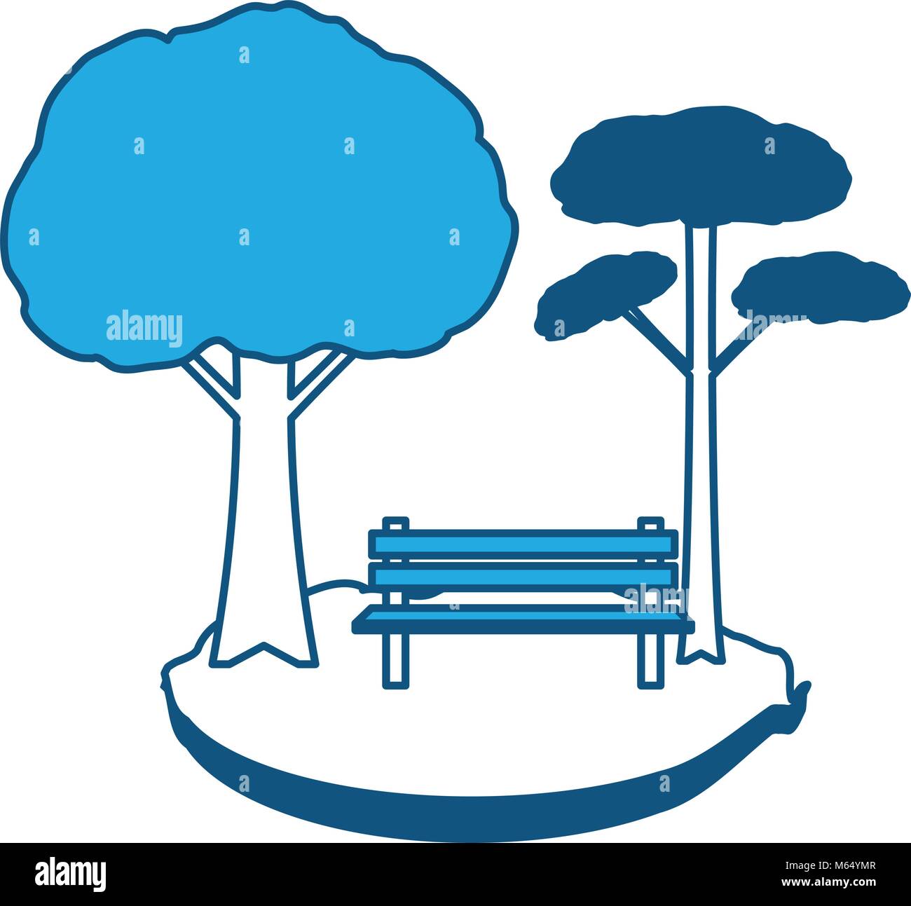 Park with trees Stock Vector Image & Art - Alamy