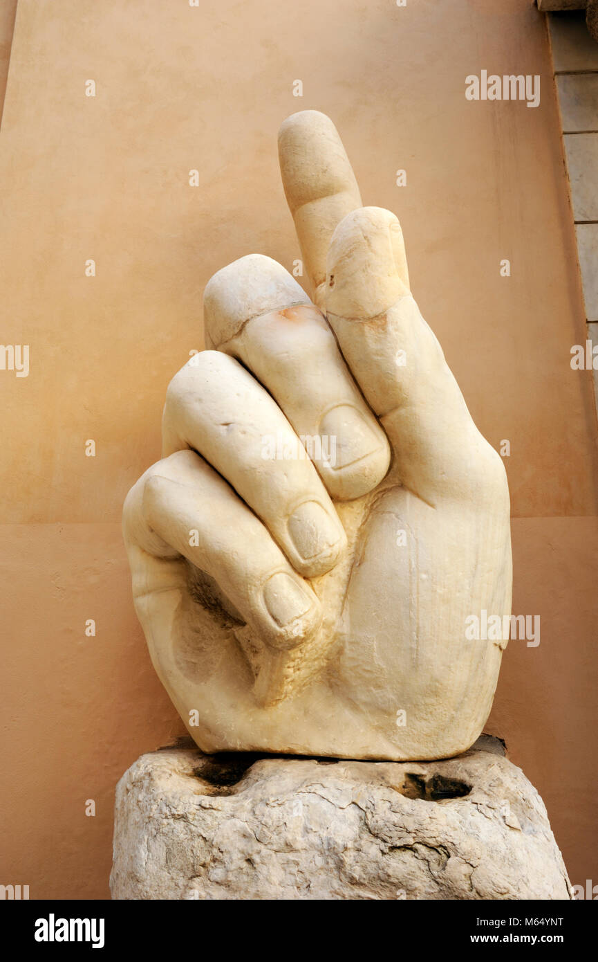 Hand of colossal statue rome hi-res stock photography and images - Alamy