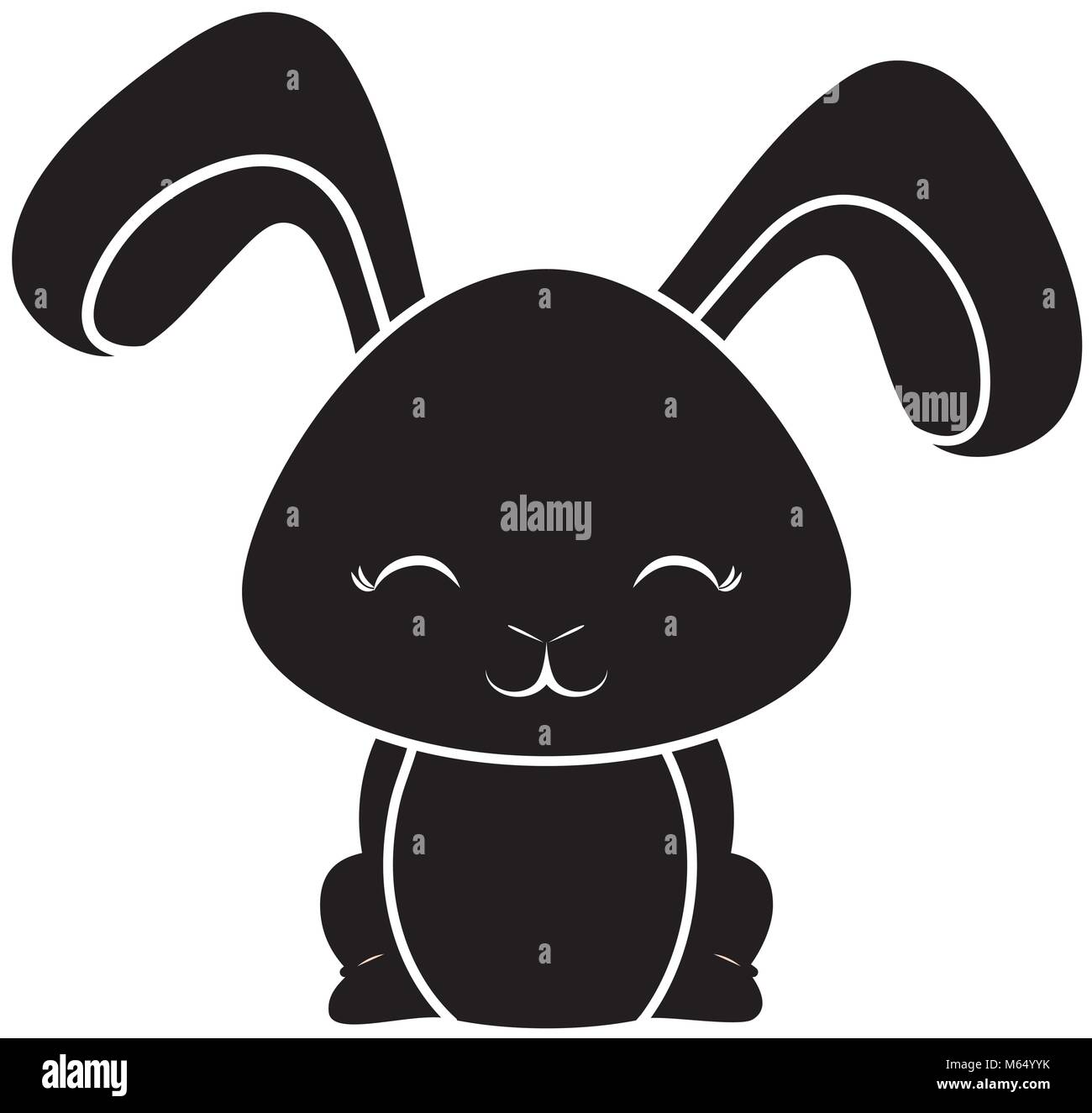 Cute rabbit icon Stock Vector Image & Art - Alamy