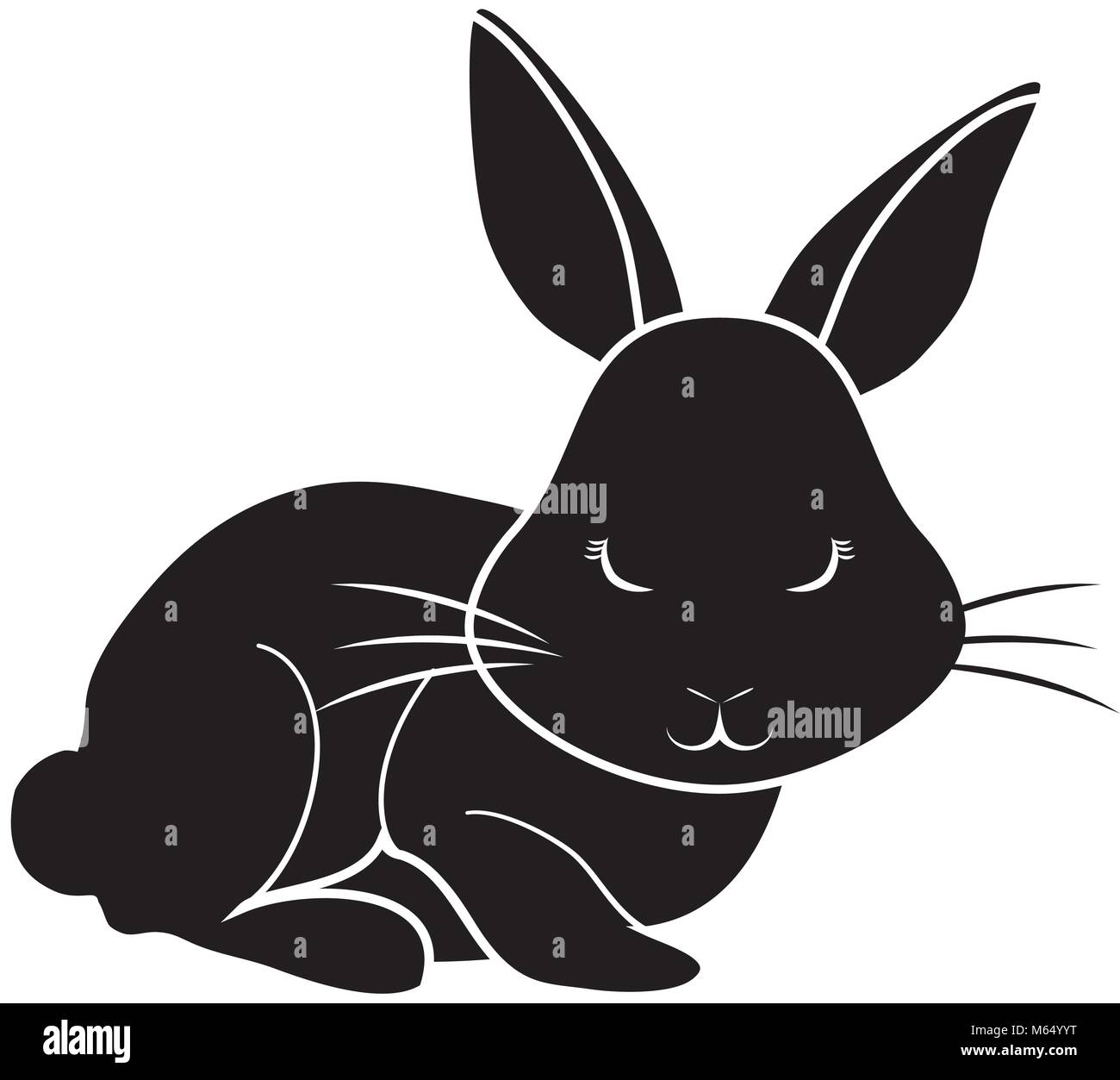 Cute rabbit icon Stock Vector Image & Art - Alamy