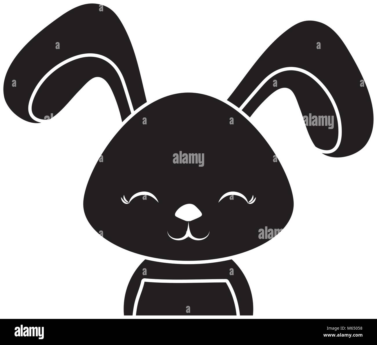 Cute rabbit icon Stock Vector Image & Art - Alamy