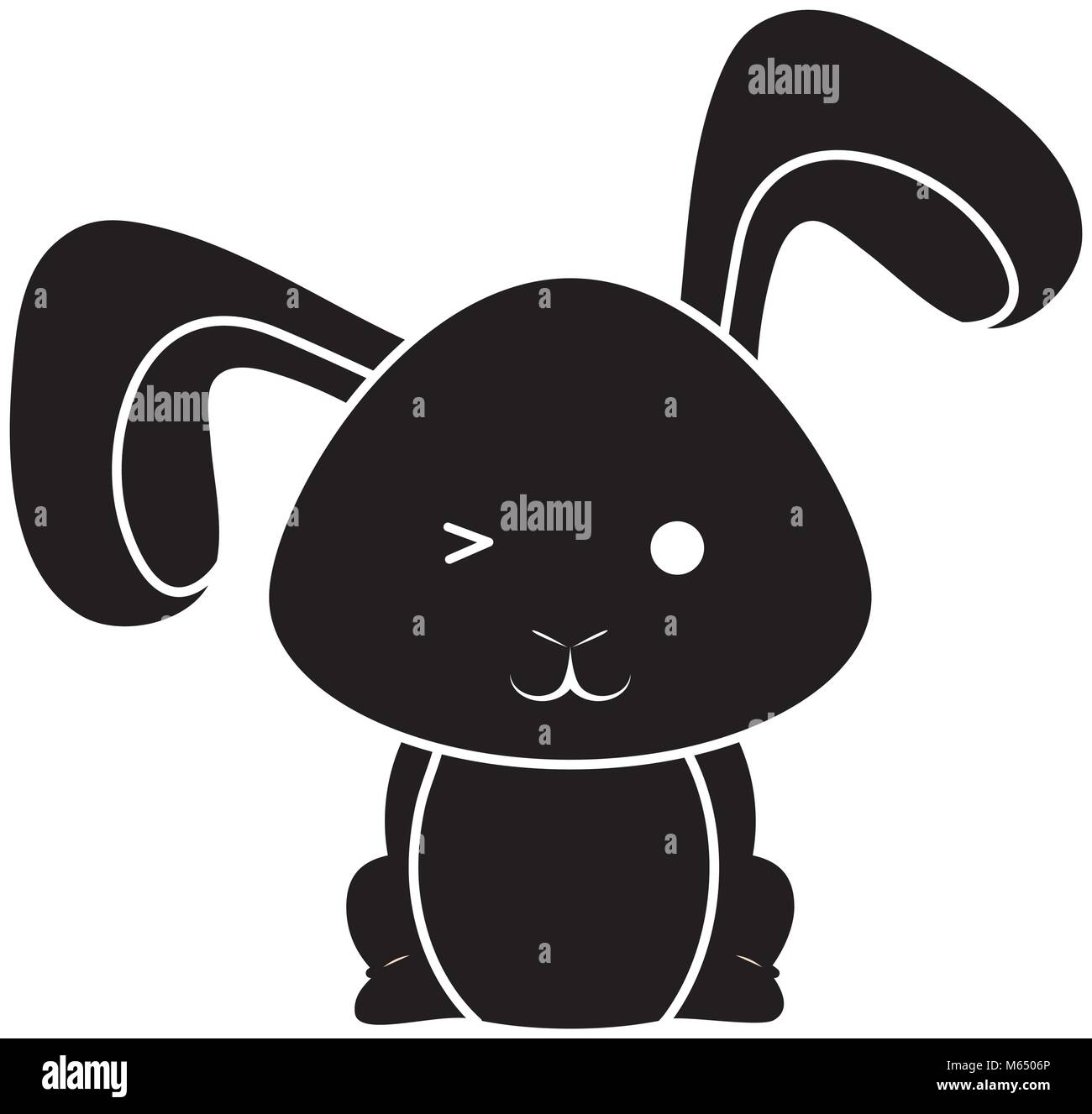 Cute rabbit icon Stock Vector Image & Art - Alamy