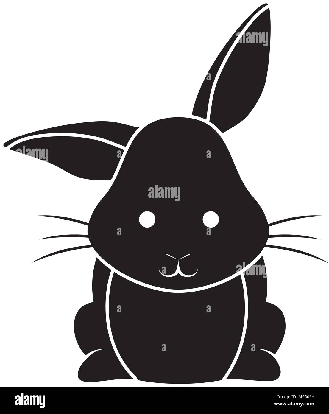 Cute rabbit icon Stock Vector Image & Art - Alamy