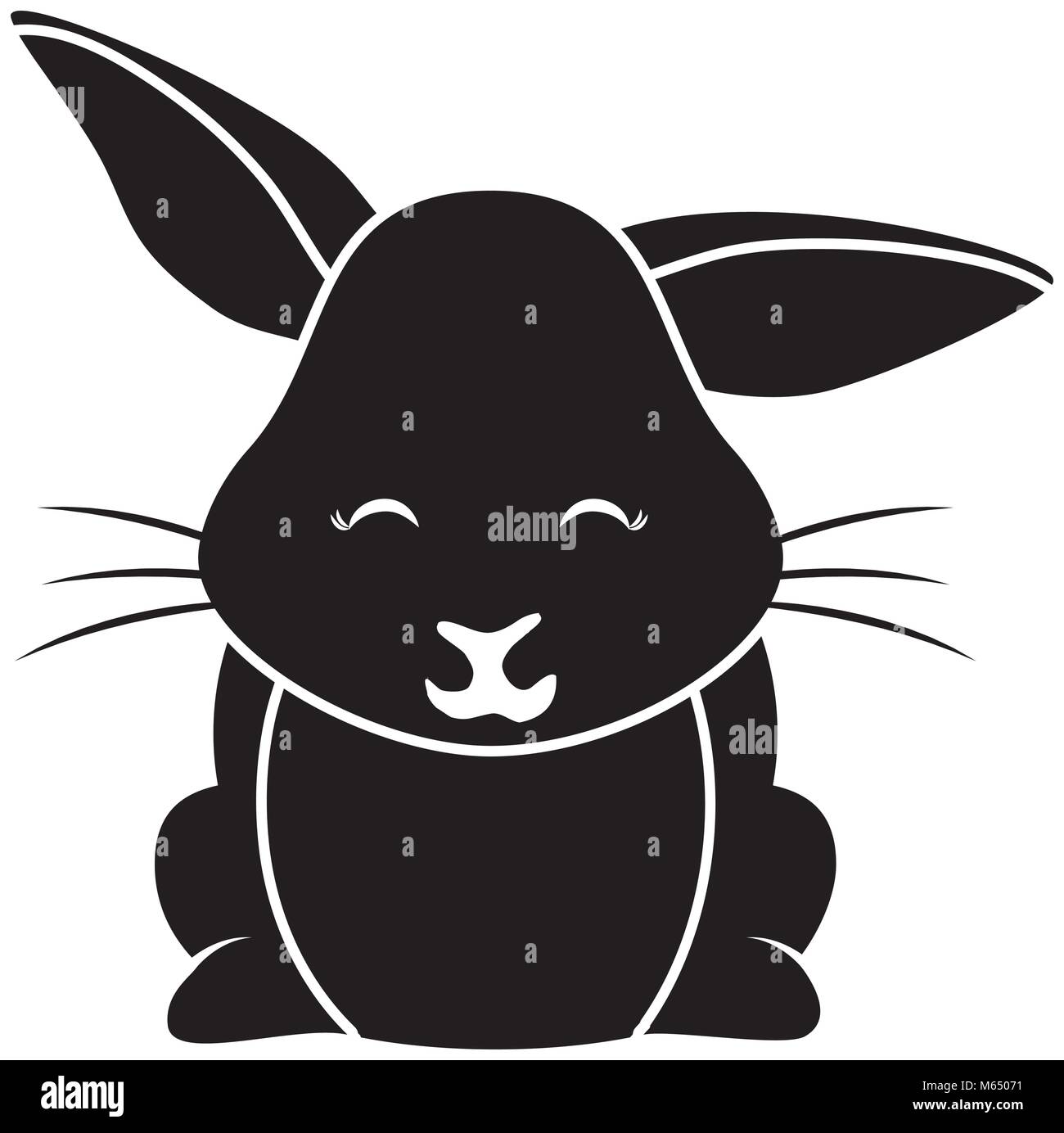 Cute rabbit icon Stock Vector Image & Art - Alamy