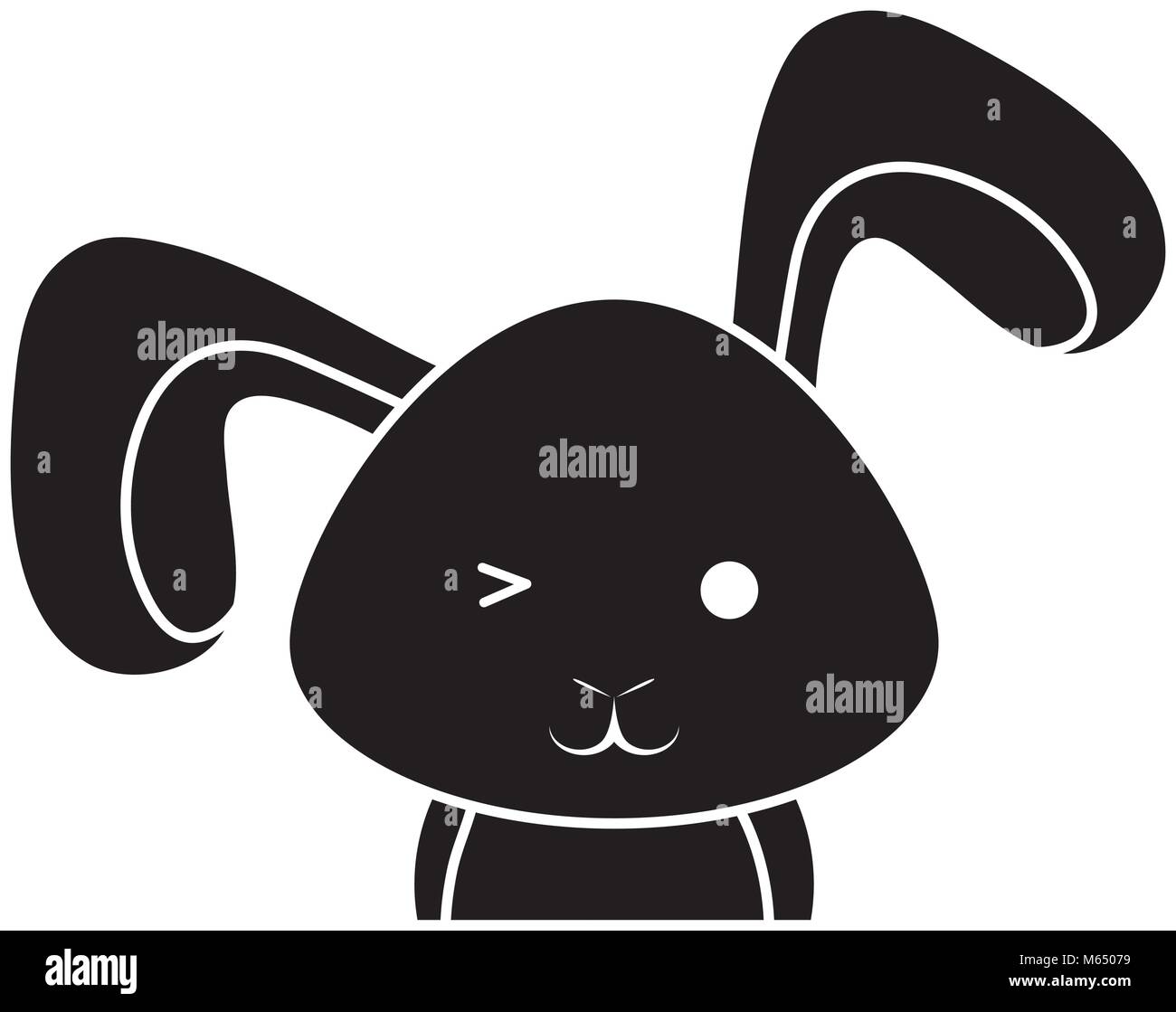 Cute rabbit icon Stock Vector Image & Art - Alamy