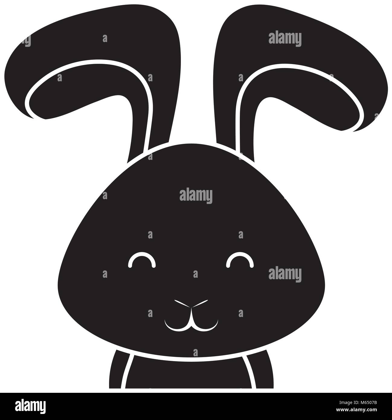 Cute rabbit icon Stock Vector Image & Art - Alamy