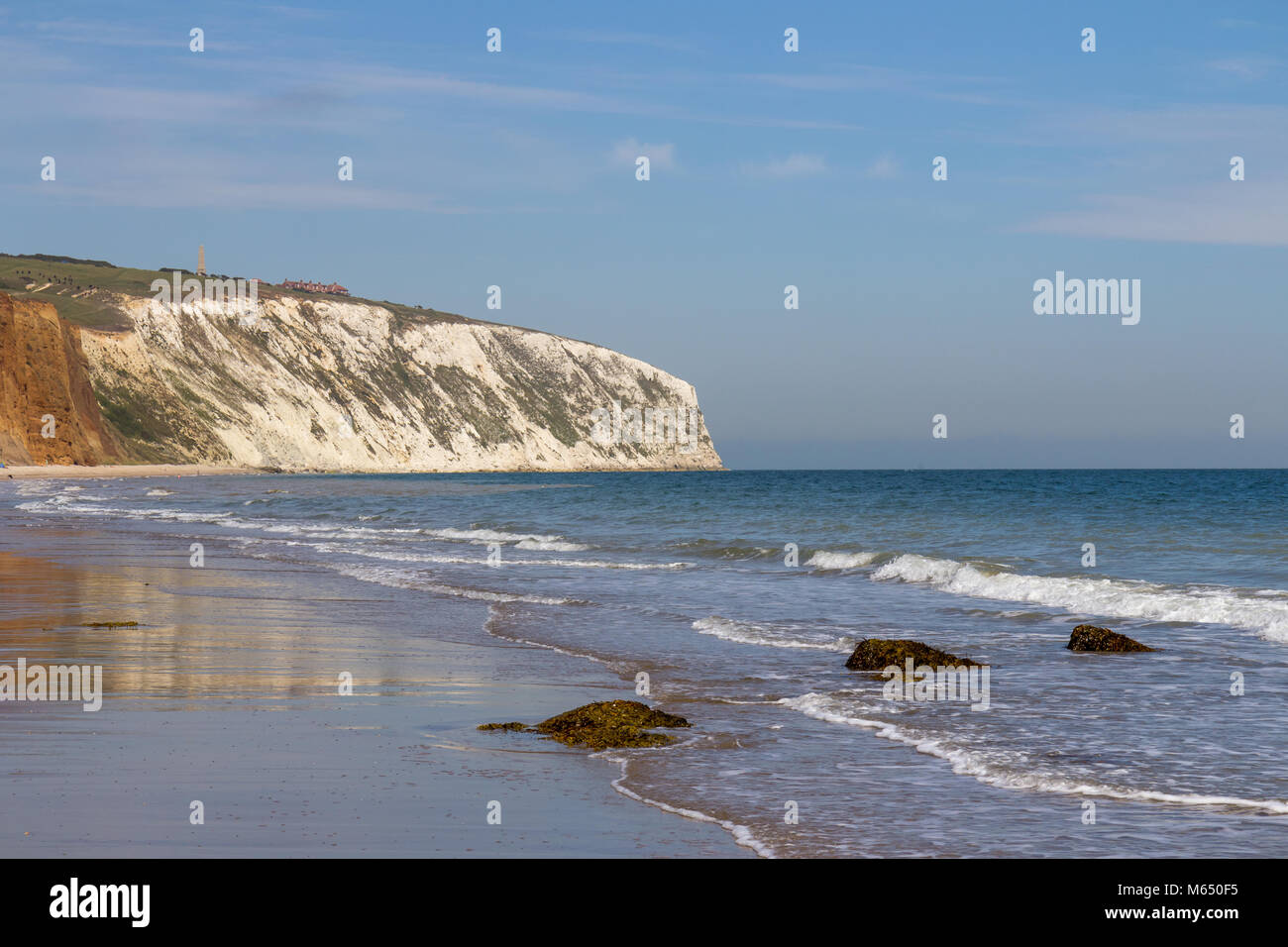 Culver Cliff from Yaverland beach, Isle of Wight, UK Stock Photo - Alamy