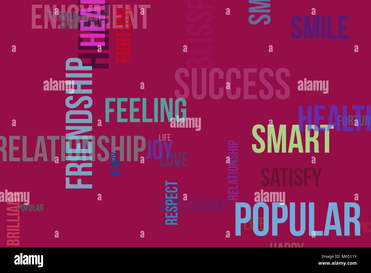 Happy word cloud, for design wallpaper, texture or background Stock ...