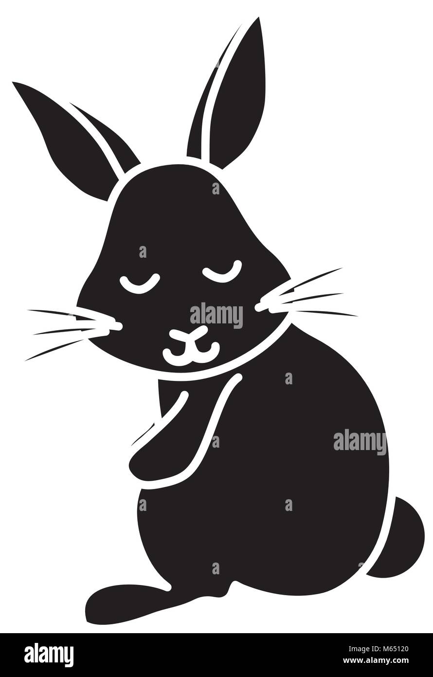Cute rabbit icon Stock Vector Image & Art - Alamy