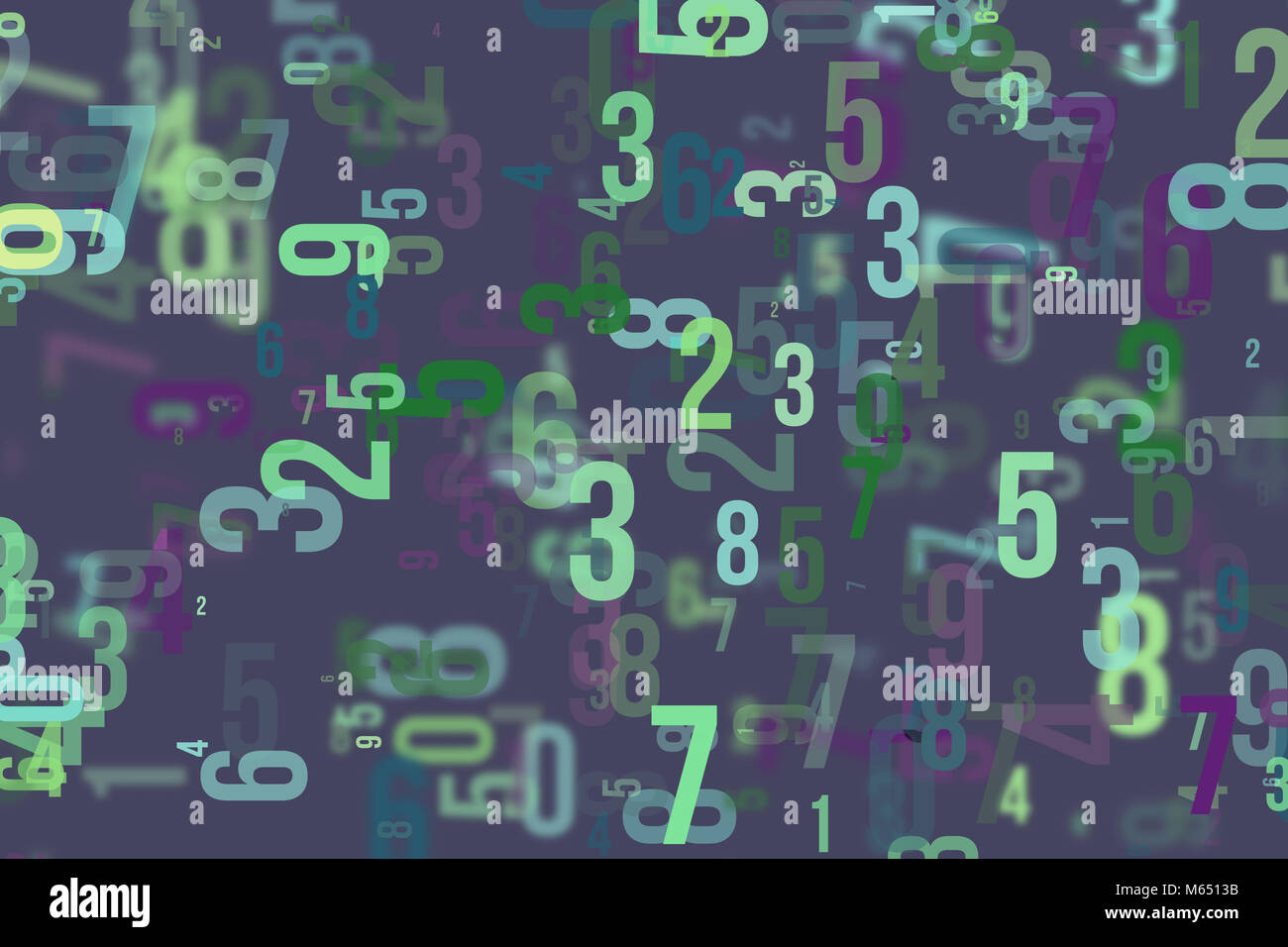 Colorful & blur number from 0 to 9, word cloud for education or ...