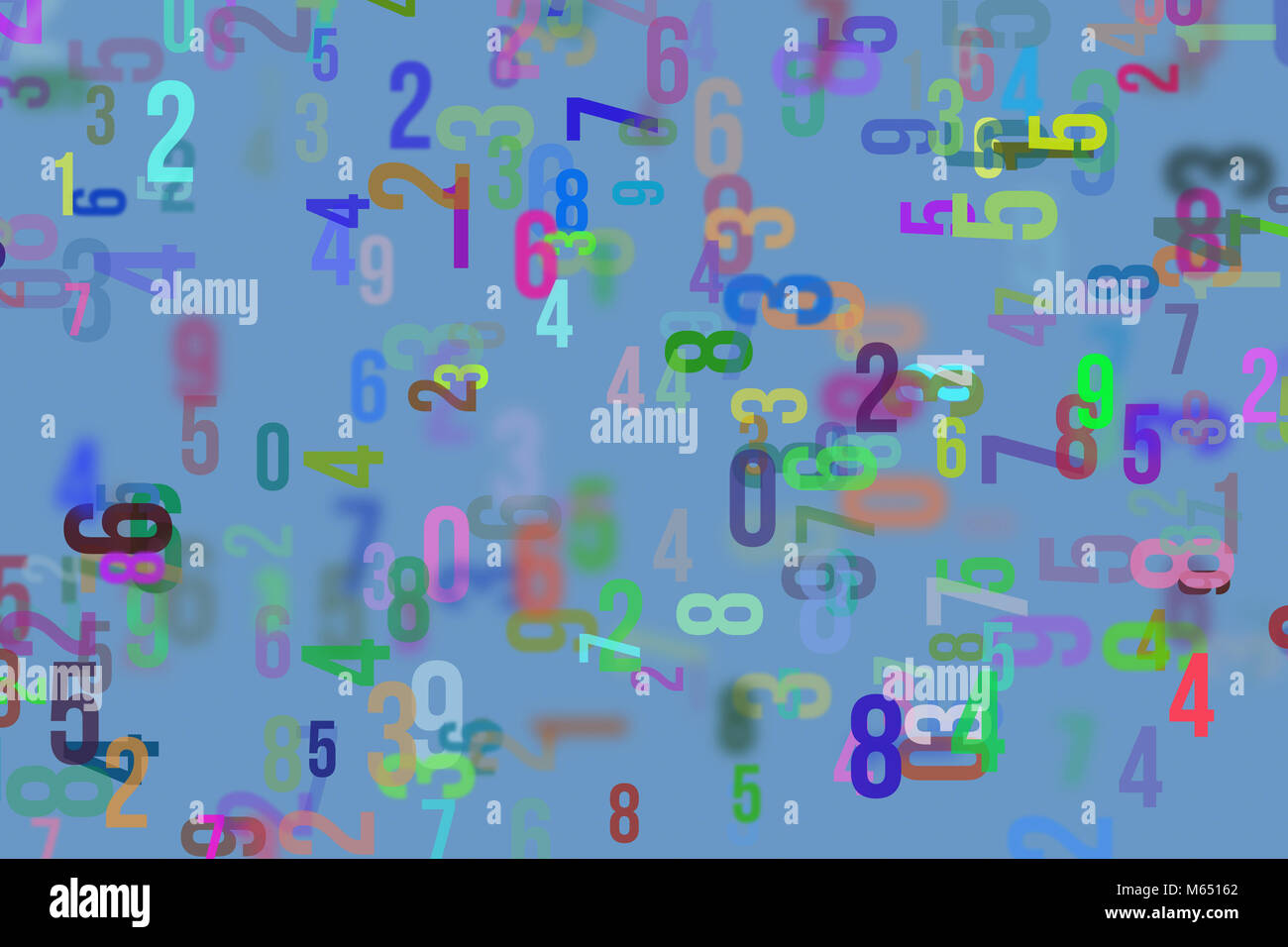 Colorful & blur number from 0 to 9, word cloud for education or ...