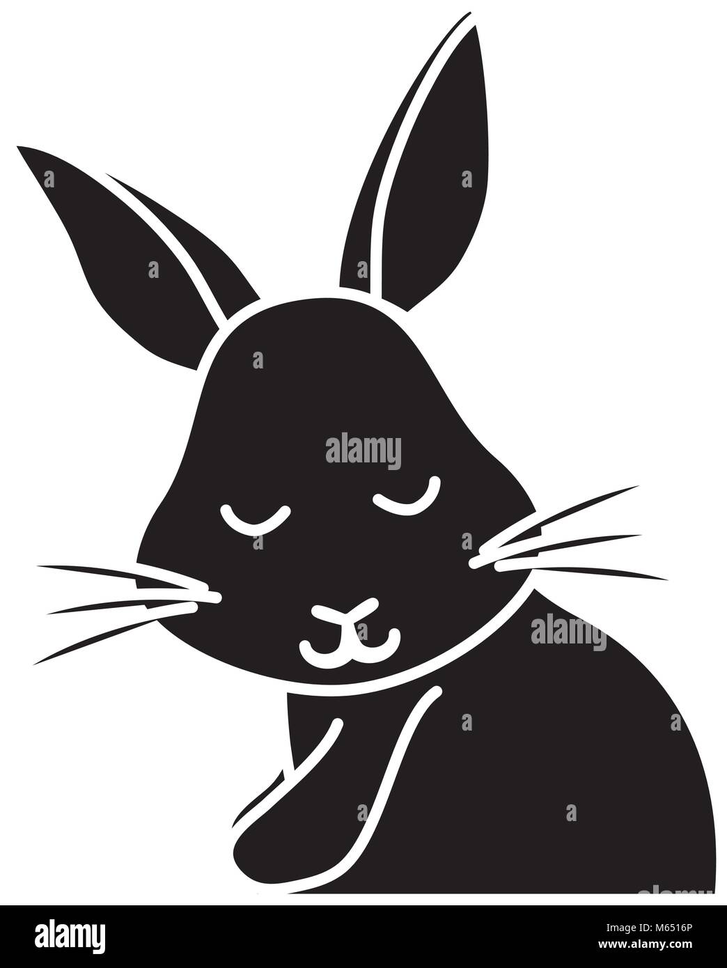 Cute bunny icon Stock Vector Image & Art - Alamy