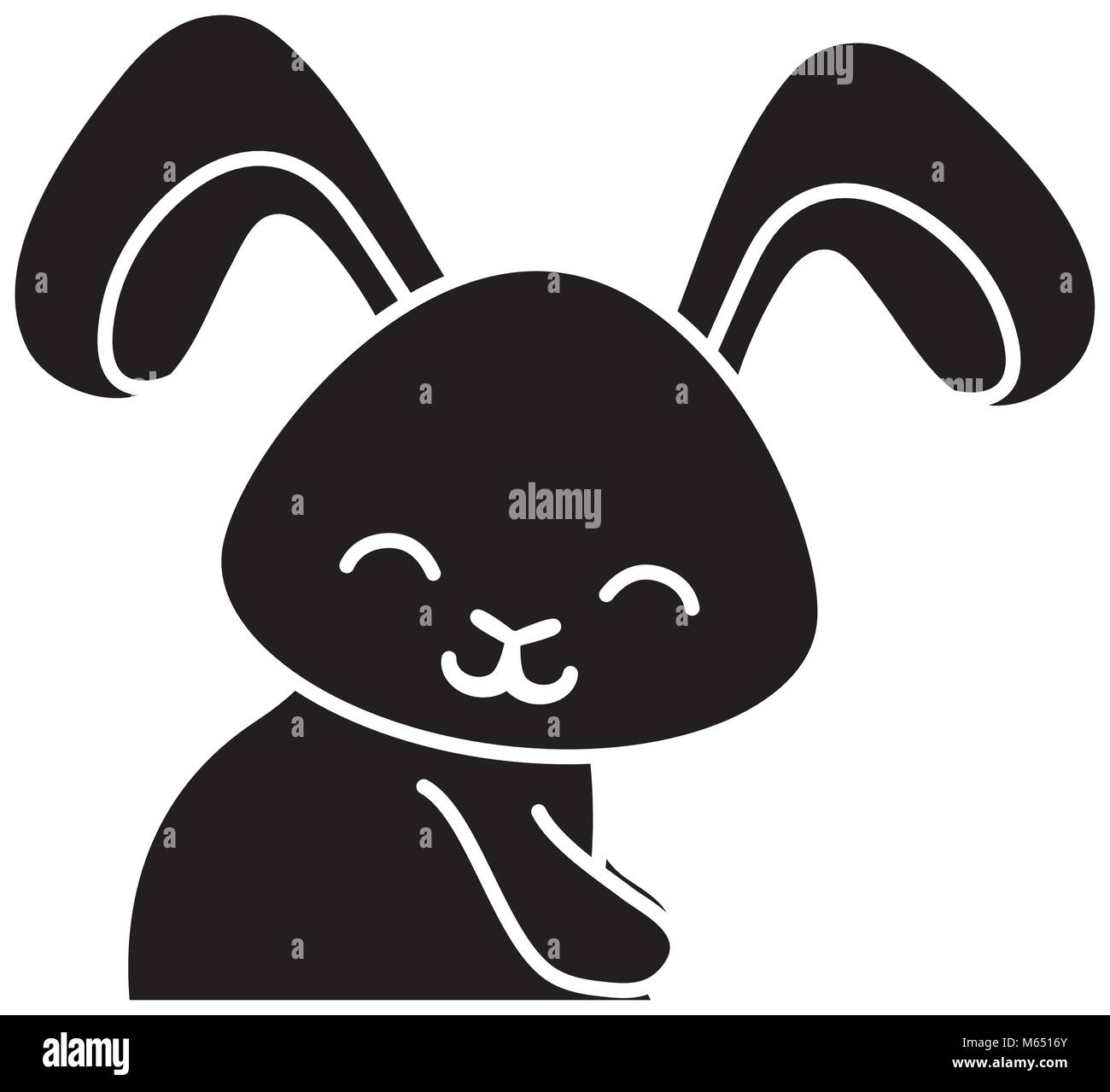 Cute rabbit icon Stock Vector Image & Art - Alamy