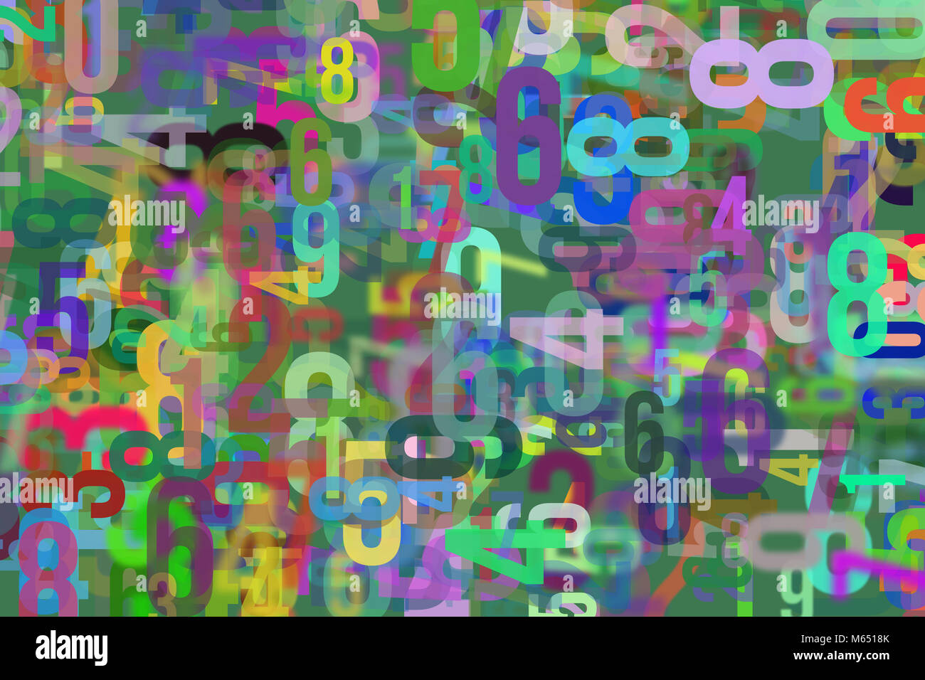 Colorful & blur number from 0 to 9, word cloud for education or ...