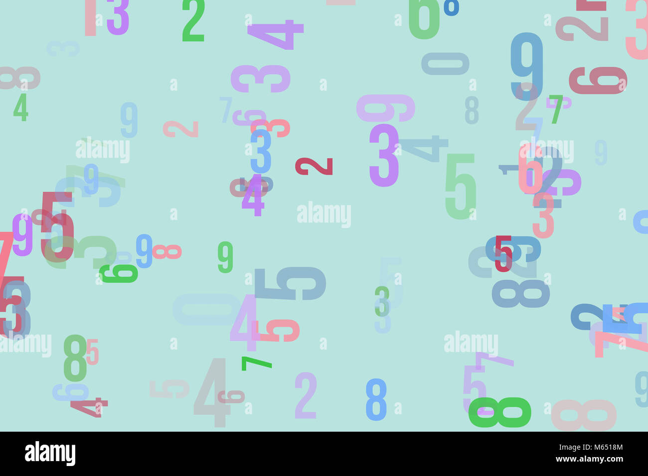 Colorful & blur number from 0 to 9, word cloud for education or ...