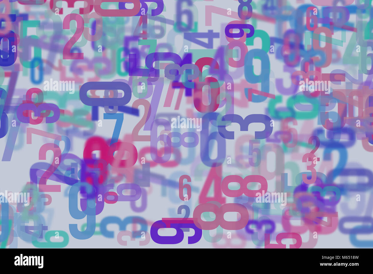 Colorful & blur number from 0 to 9, word cloud for education or ...