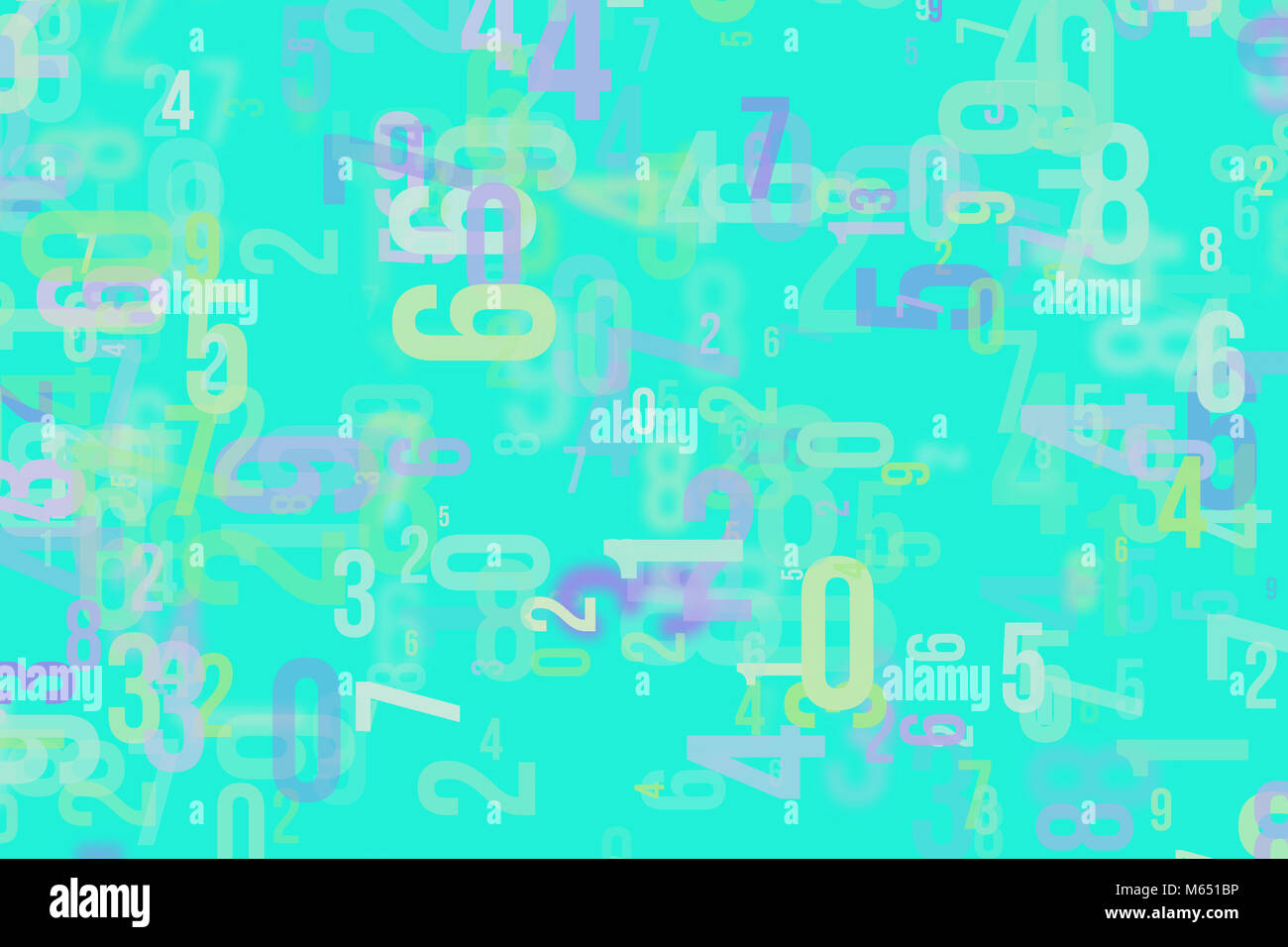 Colorful & blur number from 0 to 9, word cloud for education or ...