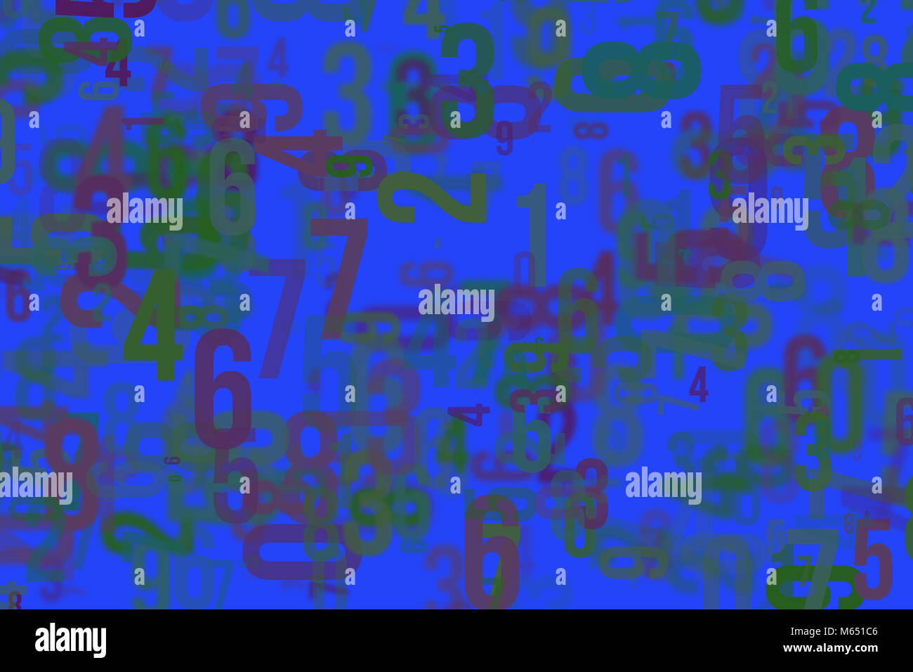 Colorful & blur number from 0 to 9, word cloud for education or ...