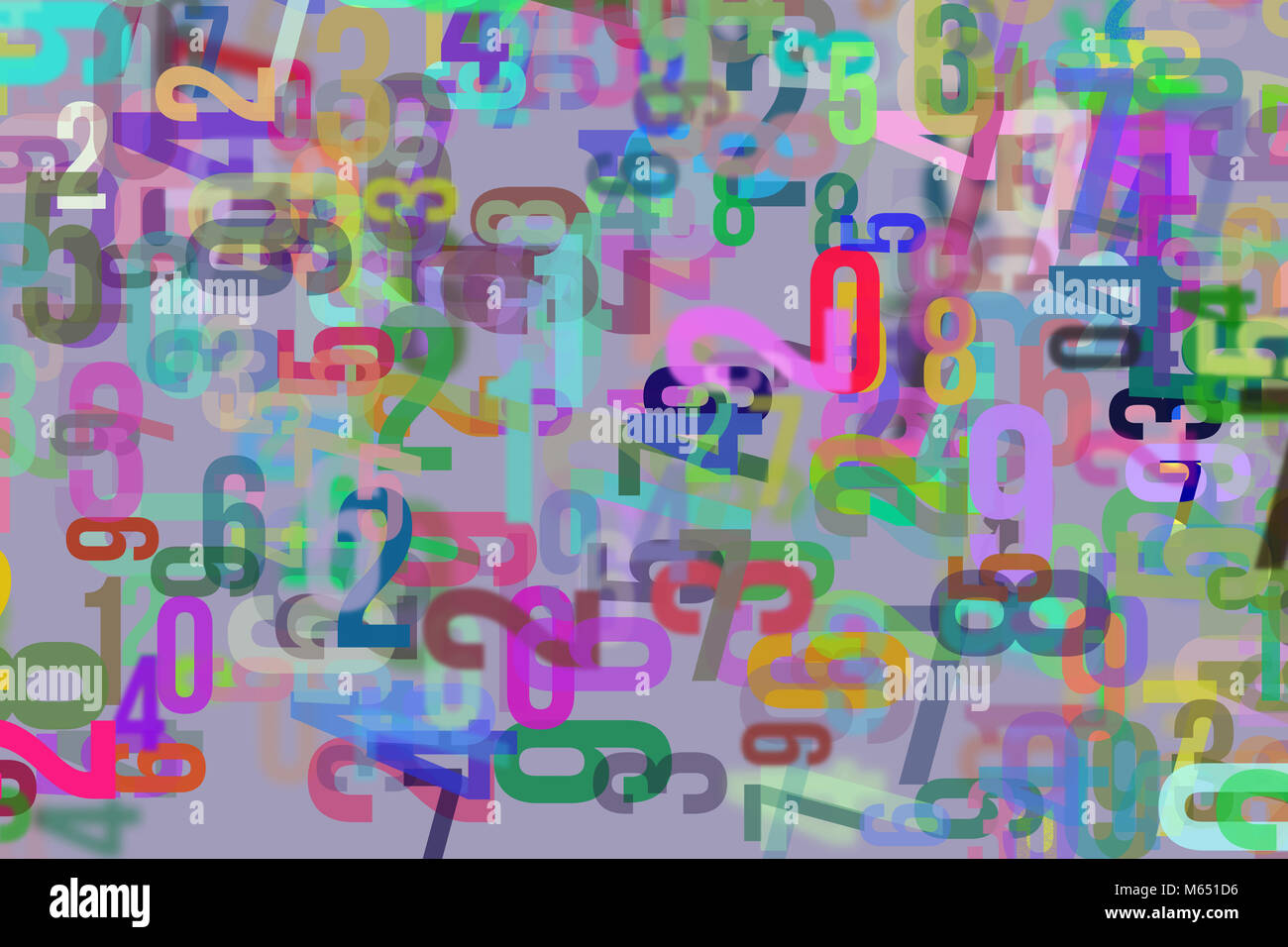 Colorful & blur number from 0 to 9, word cloud for education or ...