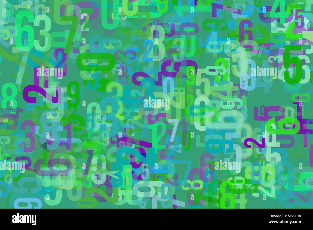 Colorful & blur number from 0 to 9, word cloud for education or ...