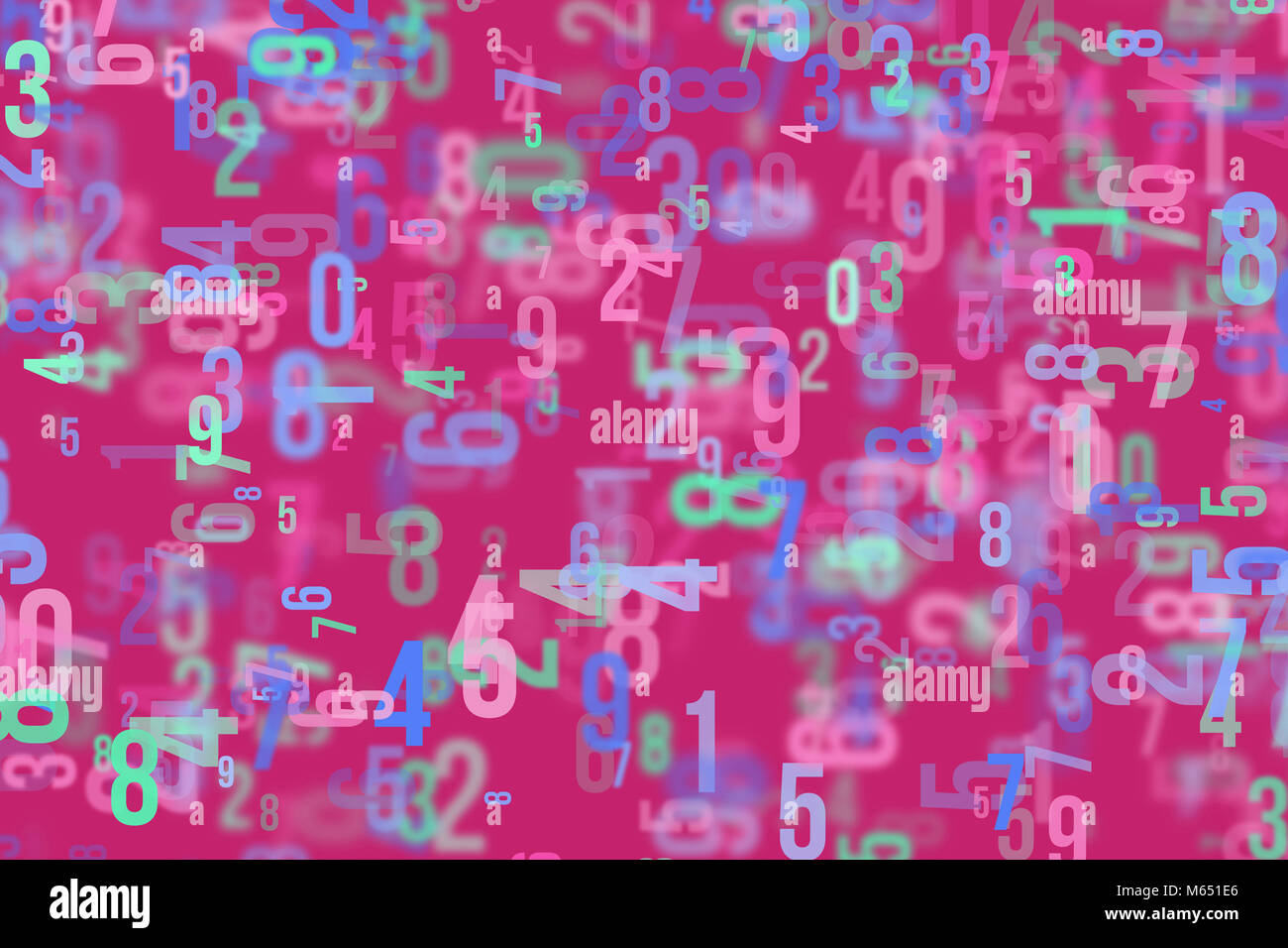 Colorful & blur number from 0 to 9, word cloud for education or ...