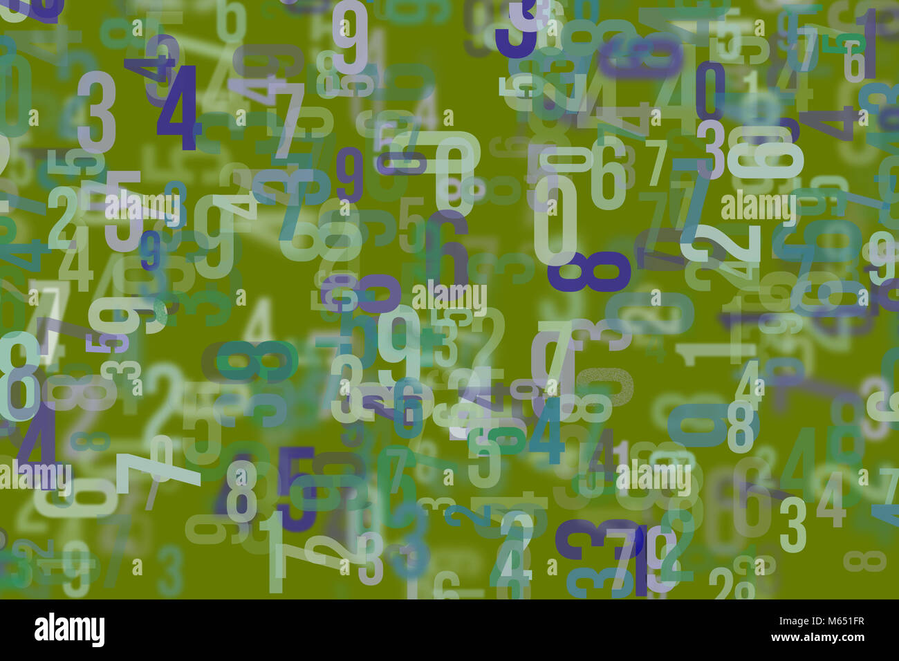 Colorful & blur number from 0 to 9, word cloud for education or ...