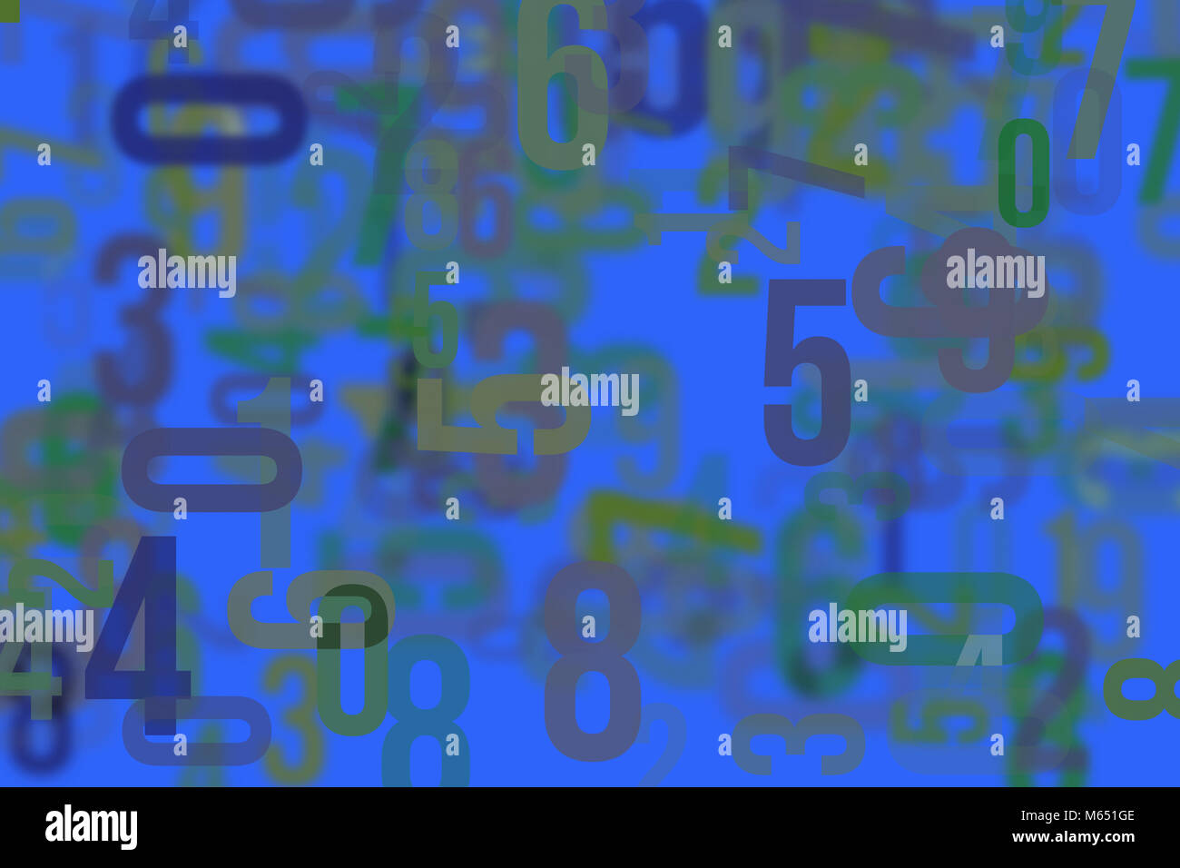 Colorful & blur number from 0 to 9, word cloud for education or ...