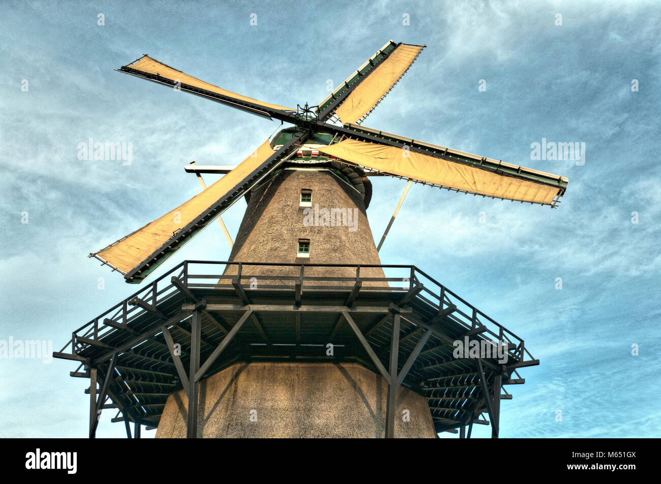 old dutch windmill Stock Photo - Alamy