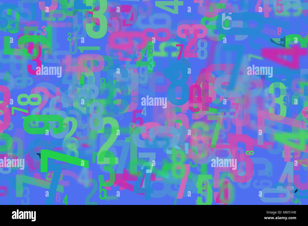 Colorful & blur number from 0 to 9, word cloud for education or ...