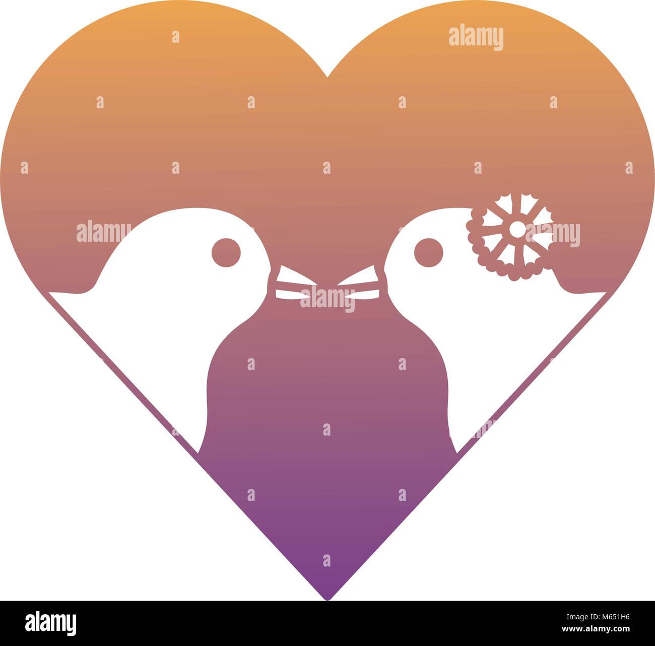Heart with chickens design Stock Vector Image & Art - Alamy