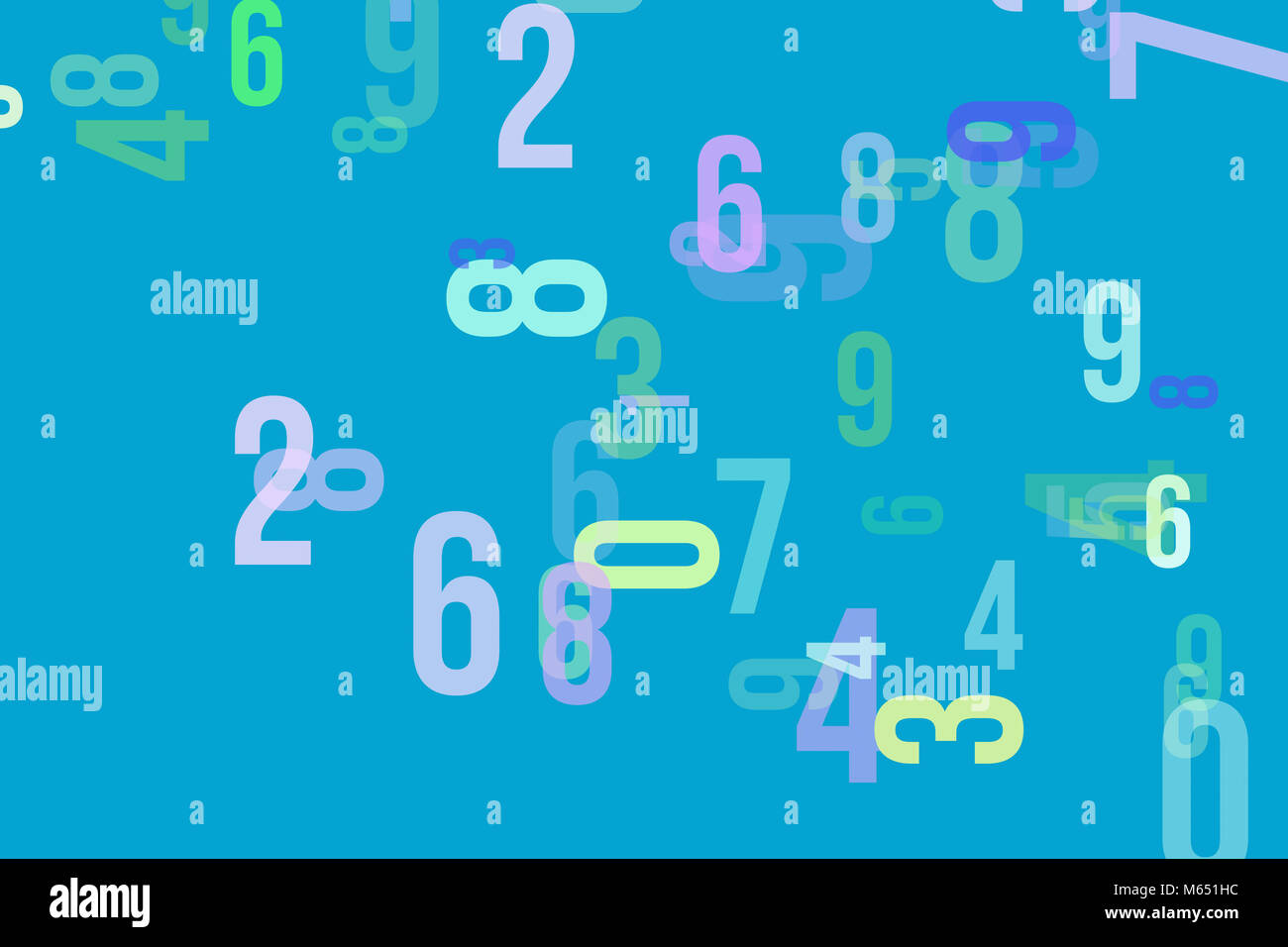 Colorful & blur number from 0 to 9, word cloud for education or ...