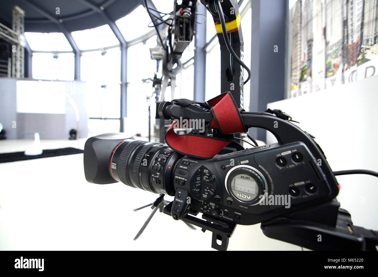 View on a TV studio behind camera Stock Photo - Alamy