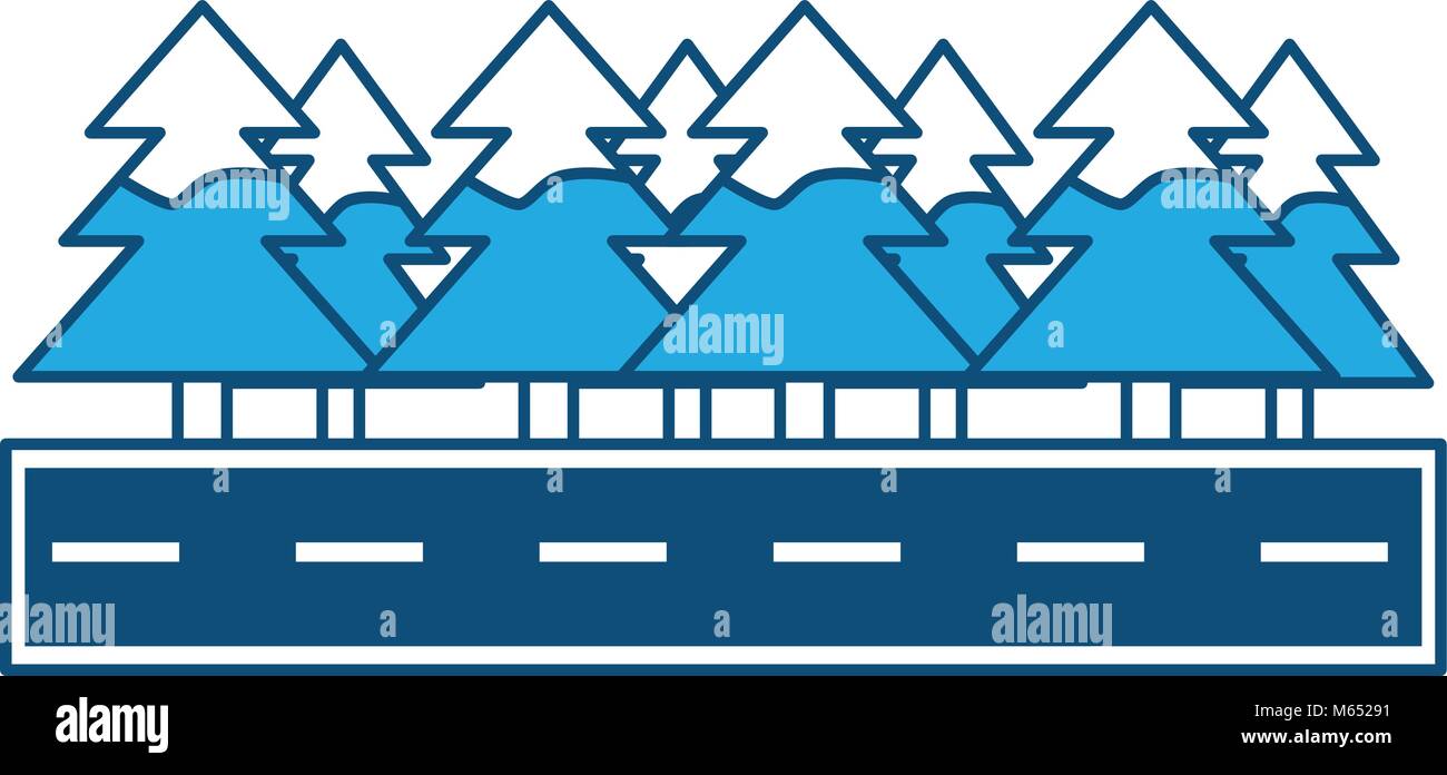 pines at the road icon Stock Vector Image & Art - Alamy