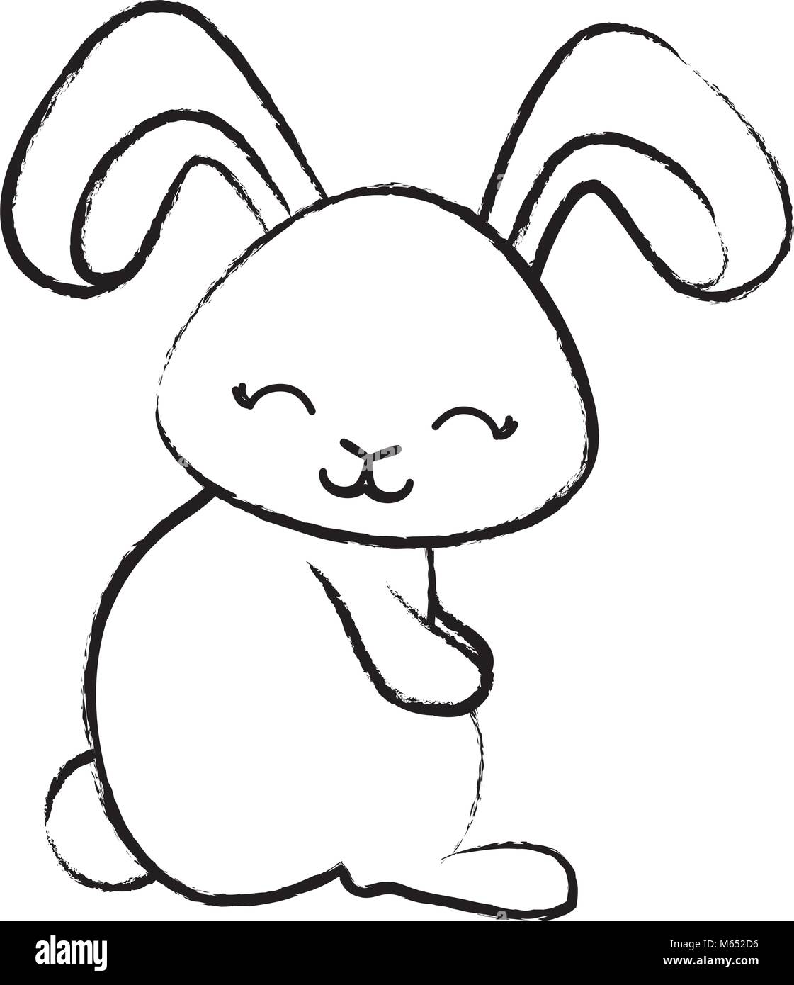 Cute bunny icon Stock Vector Image & Art - Alamy