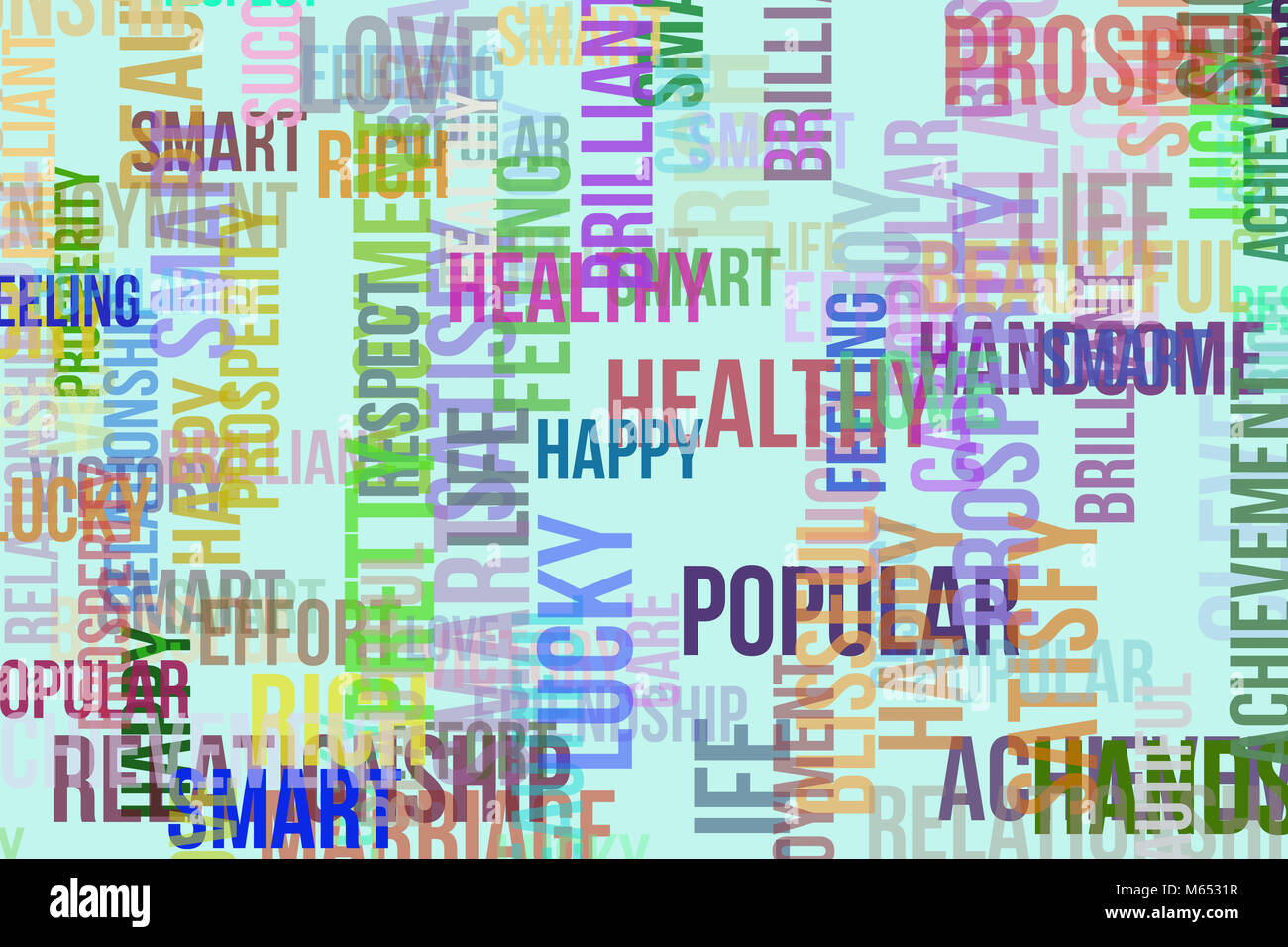Happy word cloud, for design wallpaper, texture or background Stock ...