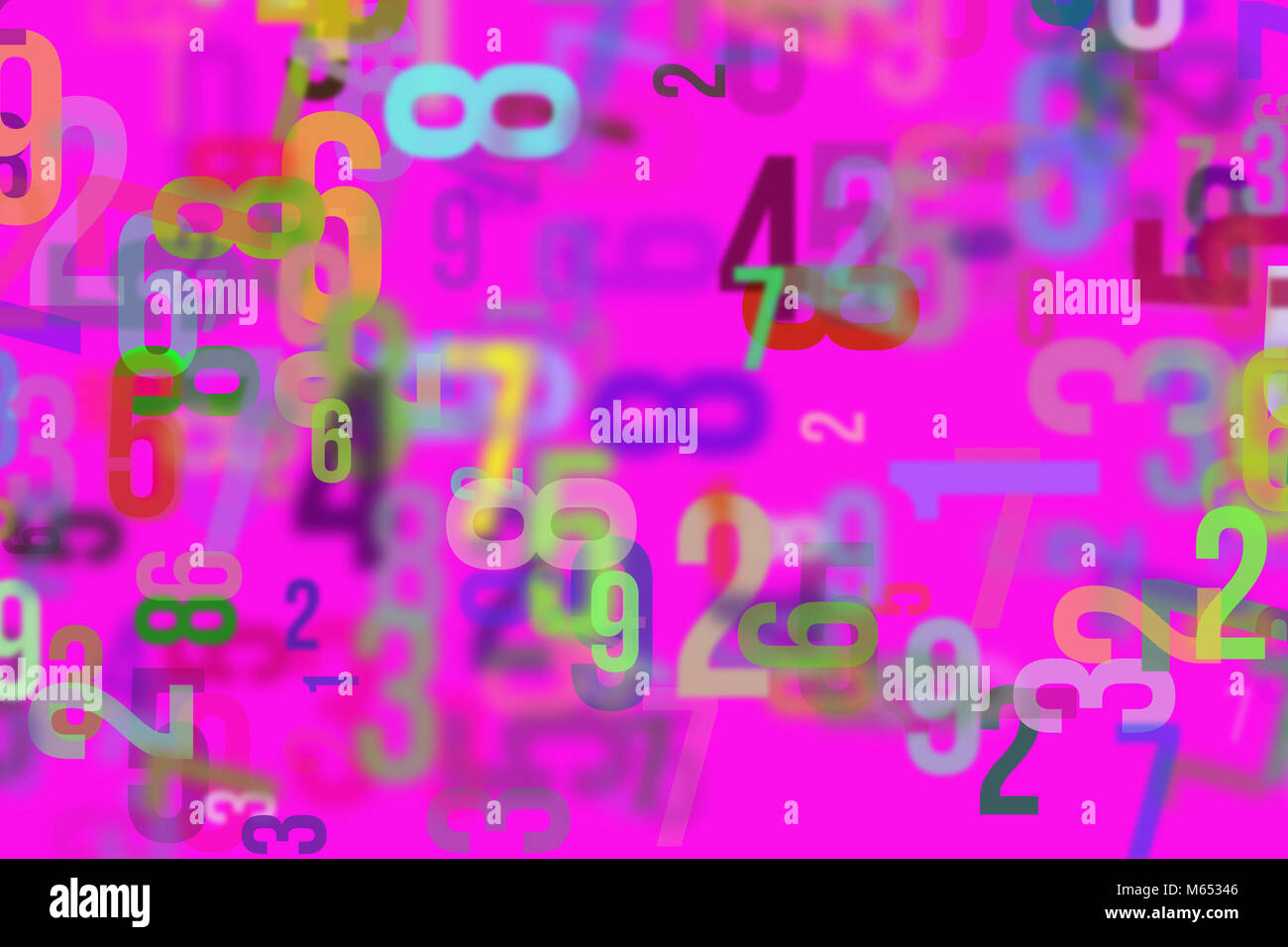 Colorful & blur number from 0 to 9, word cloud for education or ...