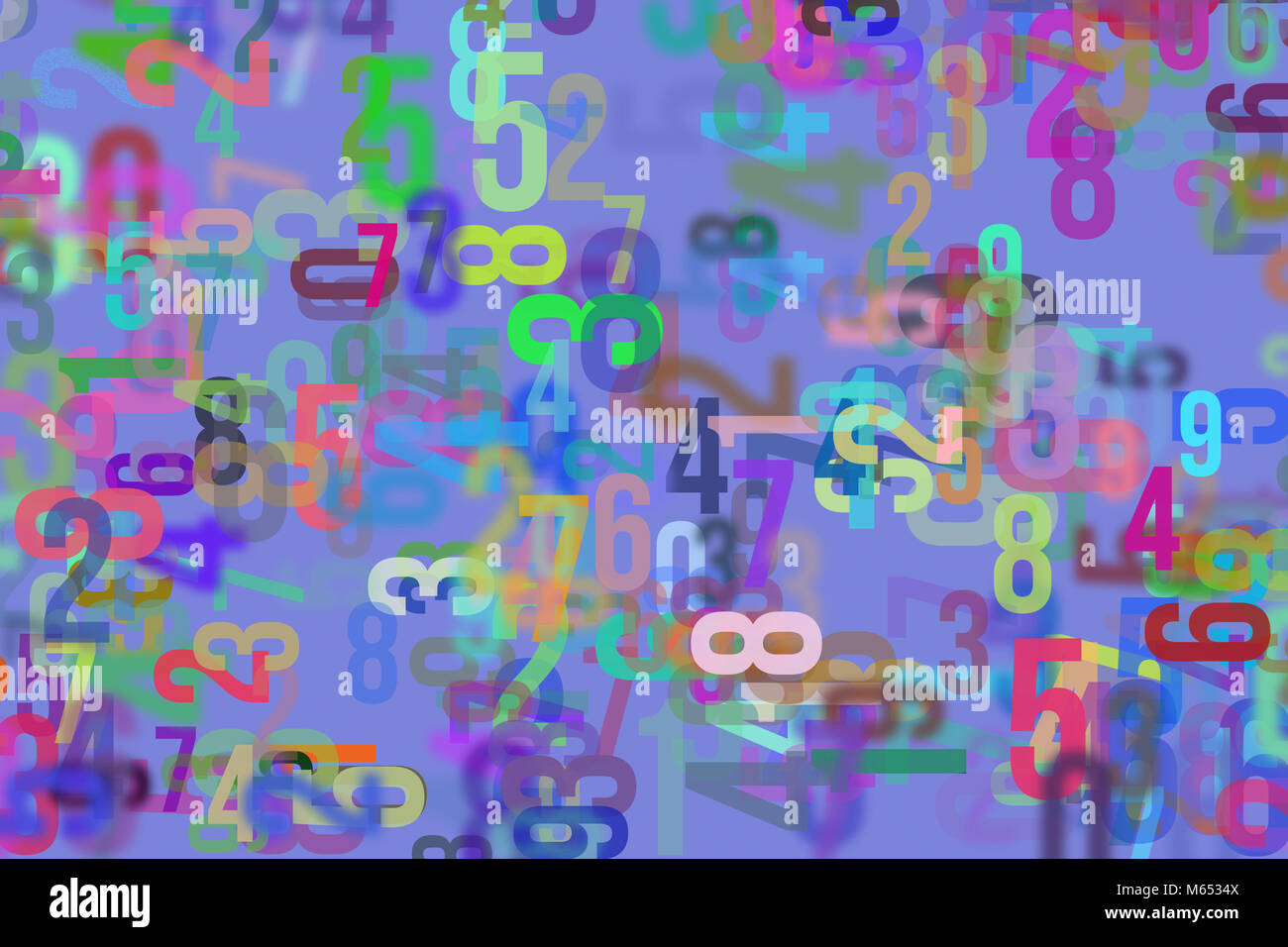 Colorful & blur number from 0 to 9, word cloud for education or ...