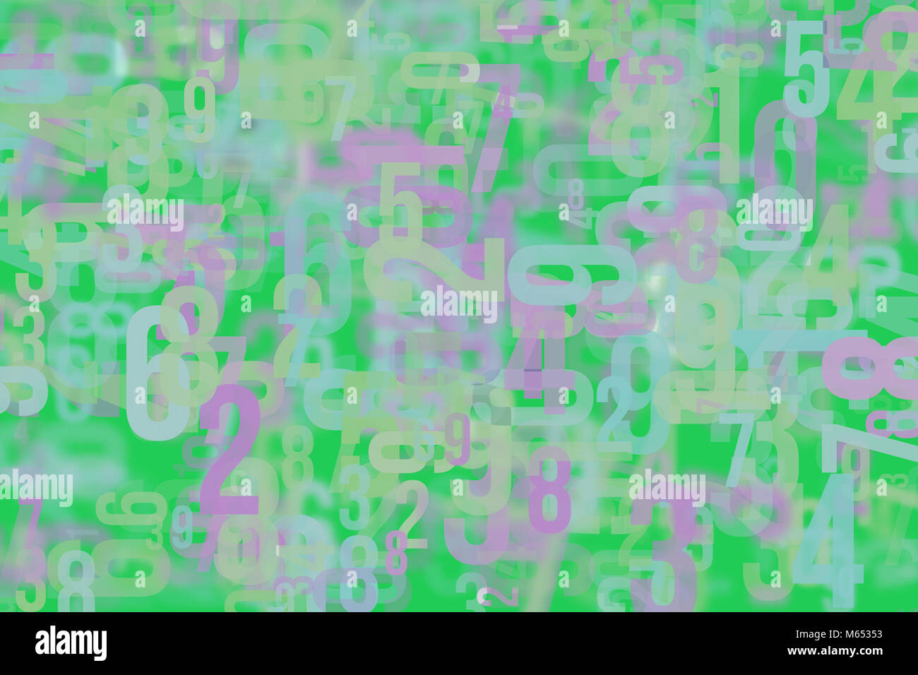 Colorful & blur number from 0 to 9, word cloud for education or ...