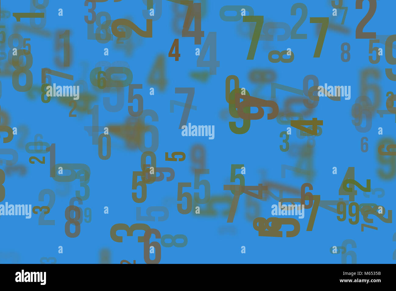 Colorful & blur number from 0 to 9, word cloud for education or ...