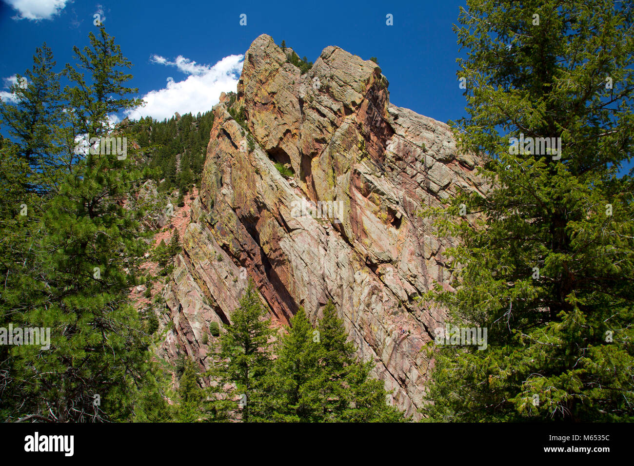 Canyon cliffs along Fowler Trail, Eldorado Canyon State Park, Colorado ...