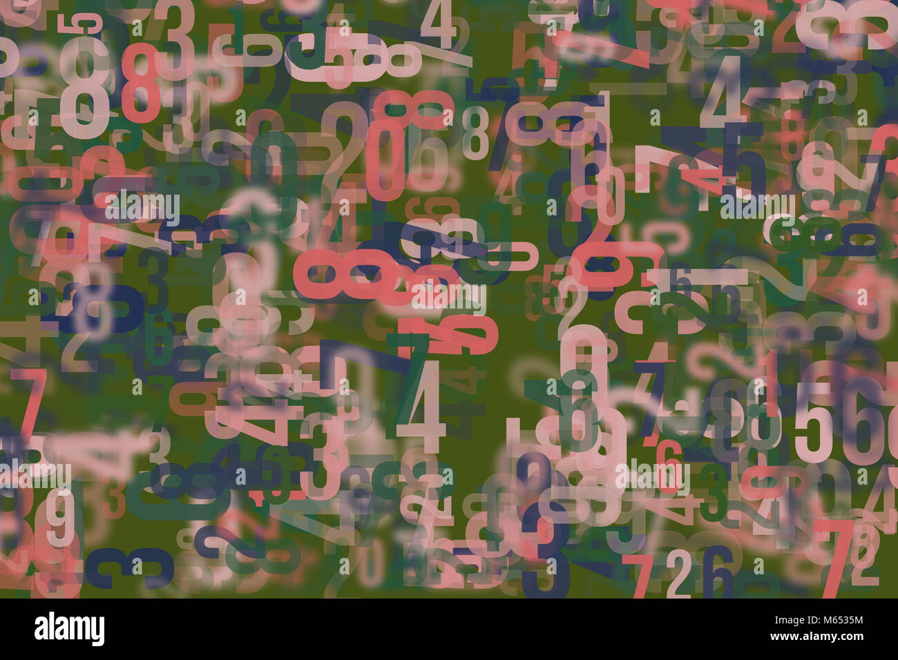 Colorful & blur number from 0 to 9, word cloud for education or ...